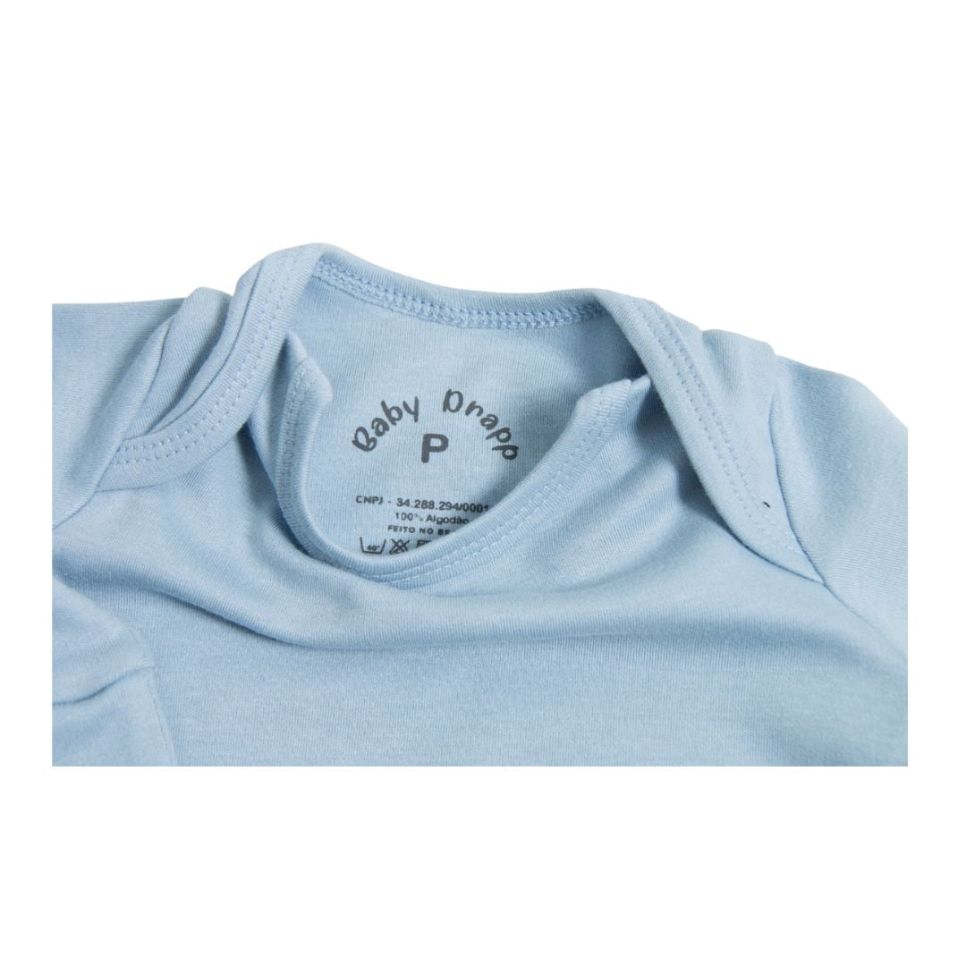 Body Manga Longa Azul Claro - Drapp